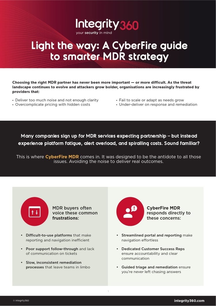 CyberFire MDR by Integrity360 | Managed Detection & Response Solution